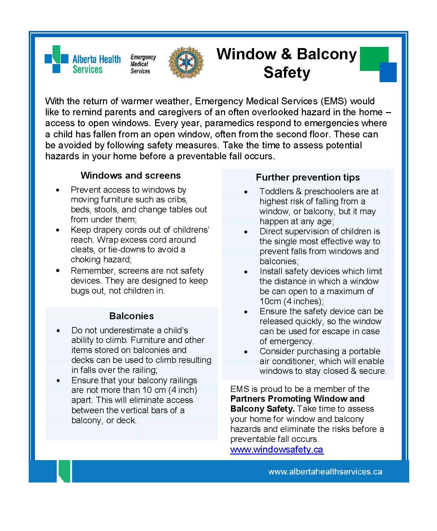 Window and Balcony Safety | Duggan Community League - Serving the ...